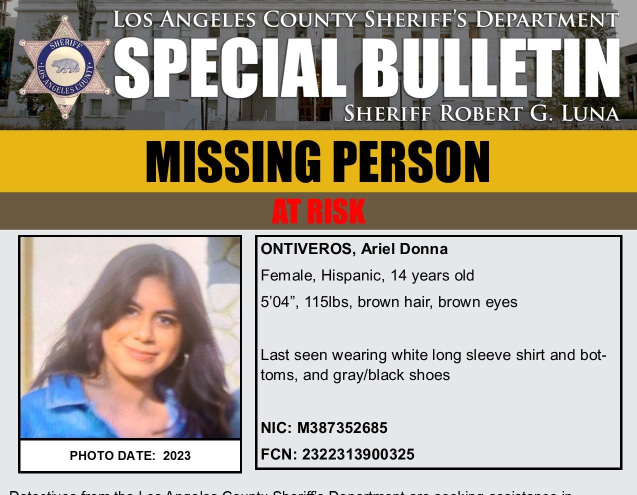 14-Year-Old Girl Reported Missing After Last Being Seen in Lancaster ...