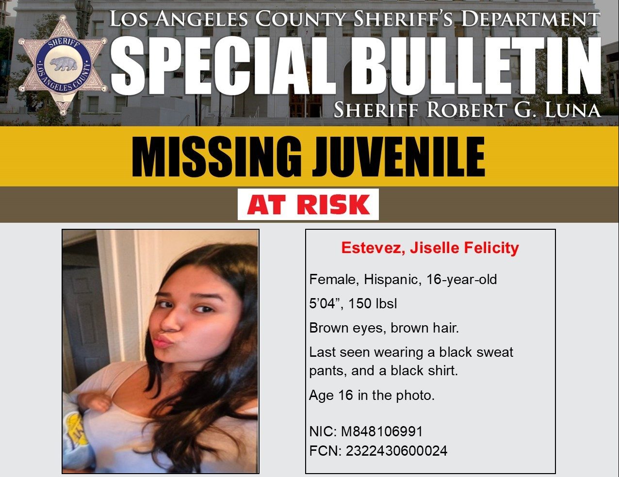 Teen Girl Missing in East LA - MyNewsLA.com