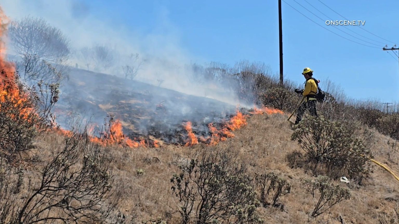 Brush Fire Breaks Out in Lake Matthews Area - MyNewsLA.com