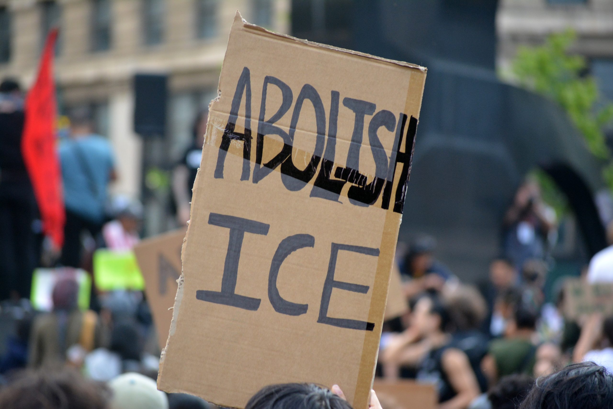 Dozens Protest Outside DTLA Federal Building Condemning MN ICE Agent ...